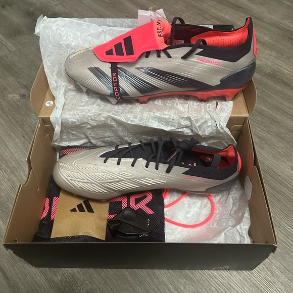 adidas | Shoes | Adidas Predator Cleats Metallic Silver And Neon Pink ...
